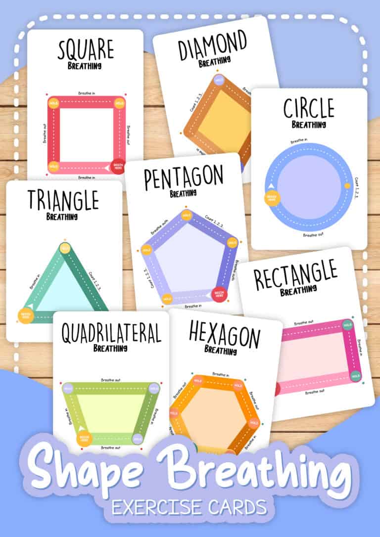 Free Shape Breathing Cards for Teaching Breathwork with Kids