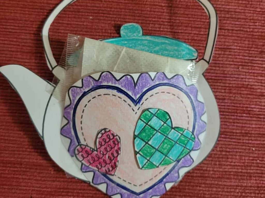 Free Mothers Day Printable 3-D Teapot Card Craft for Mom