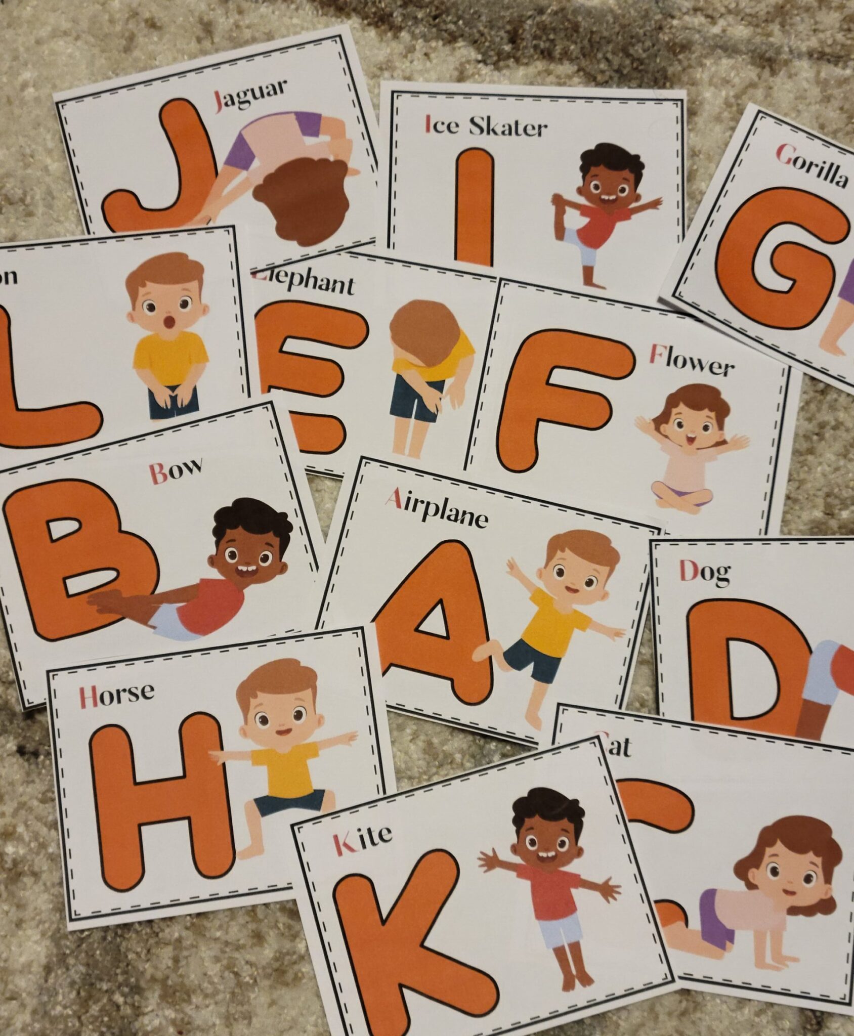 Free Yoga Alphabet Poses for Exercise and Learning Fun